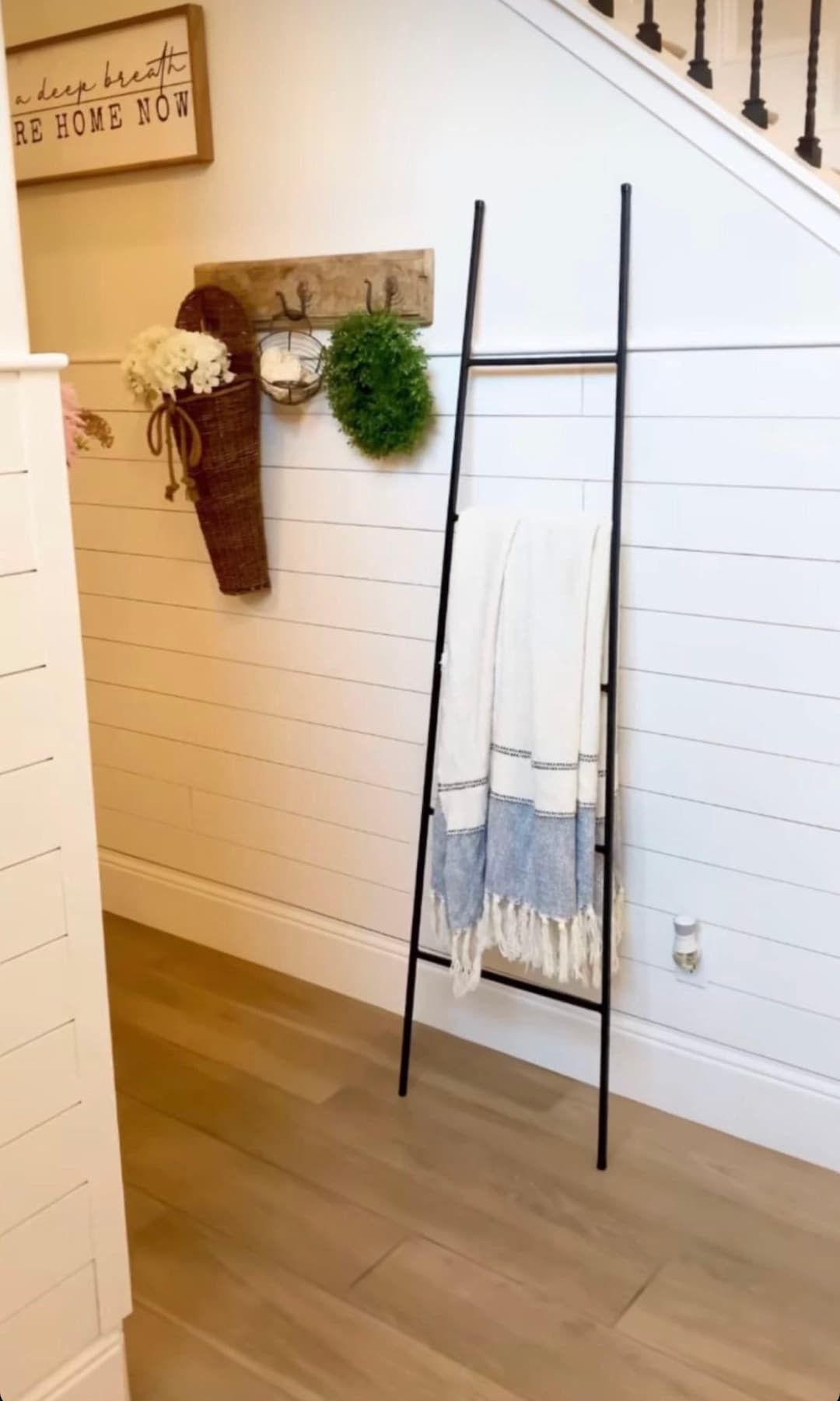 Metal Blanket Ladder, Black Metal Blanket Ladder, Metal Blanket Storage ...