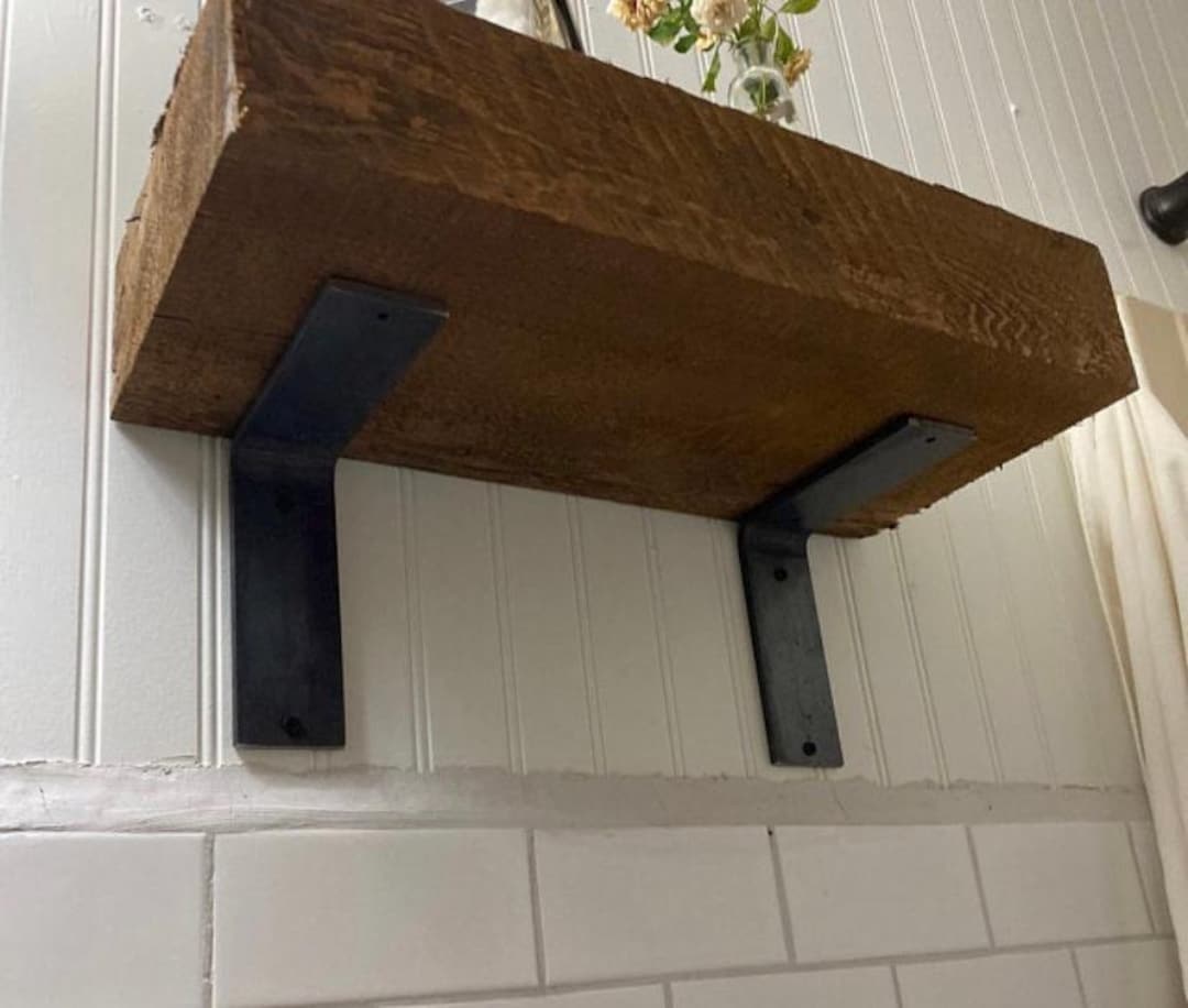 The Lucas 2" Raw Steel Shelf Support – Heavy Duty, Powder Coat Options ...