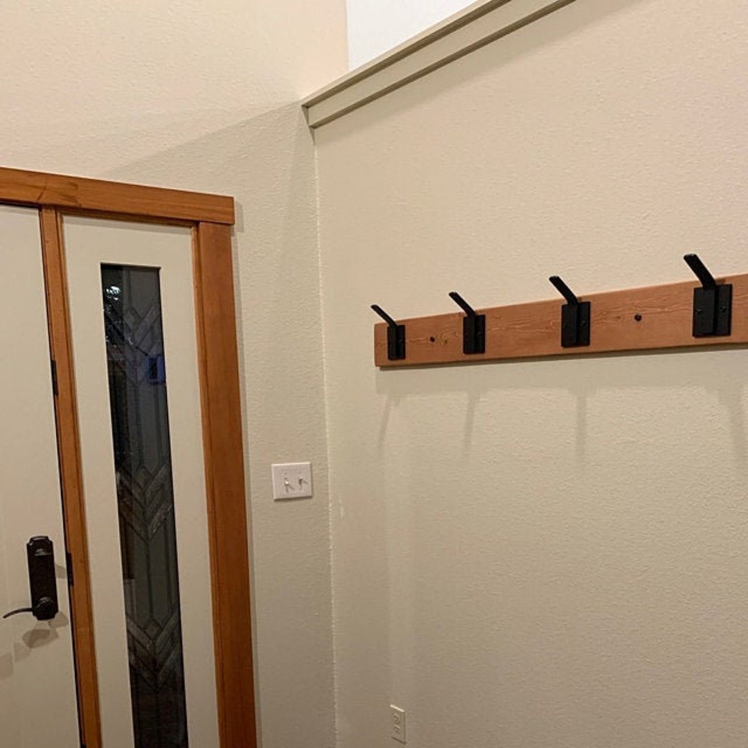 Metal Wall Hooks for Wall, Rustic Hooks for Bathroom, Black Metal Hook ...