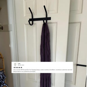 Handmade Meredith Petite Double J Hook Coat Rack - Industrial Farmhouse ...