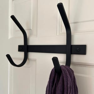 Handmade Meredith Petite Double J Hook Coat Rack - Industrial Farmhouse ...