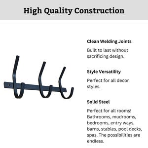 Handmade Meredith Petite Double J Hook Coat Rack - Industrial Farmhouse ...