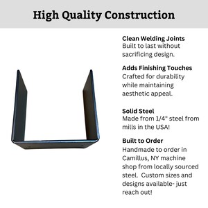 Custom 5" Metal Beam Straps | Heavy Duty 1/4" Thick Steel | Decorative ...