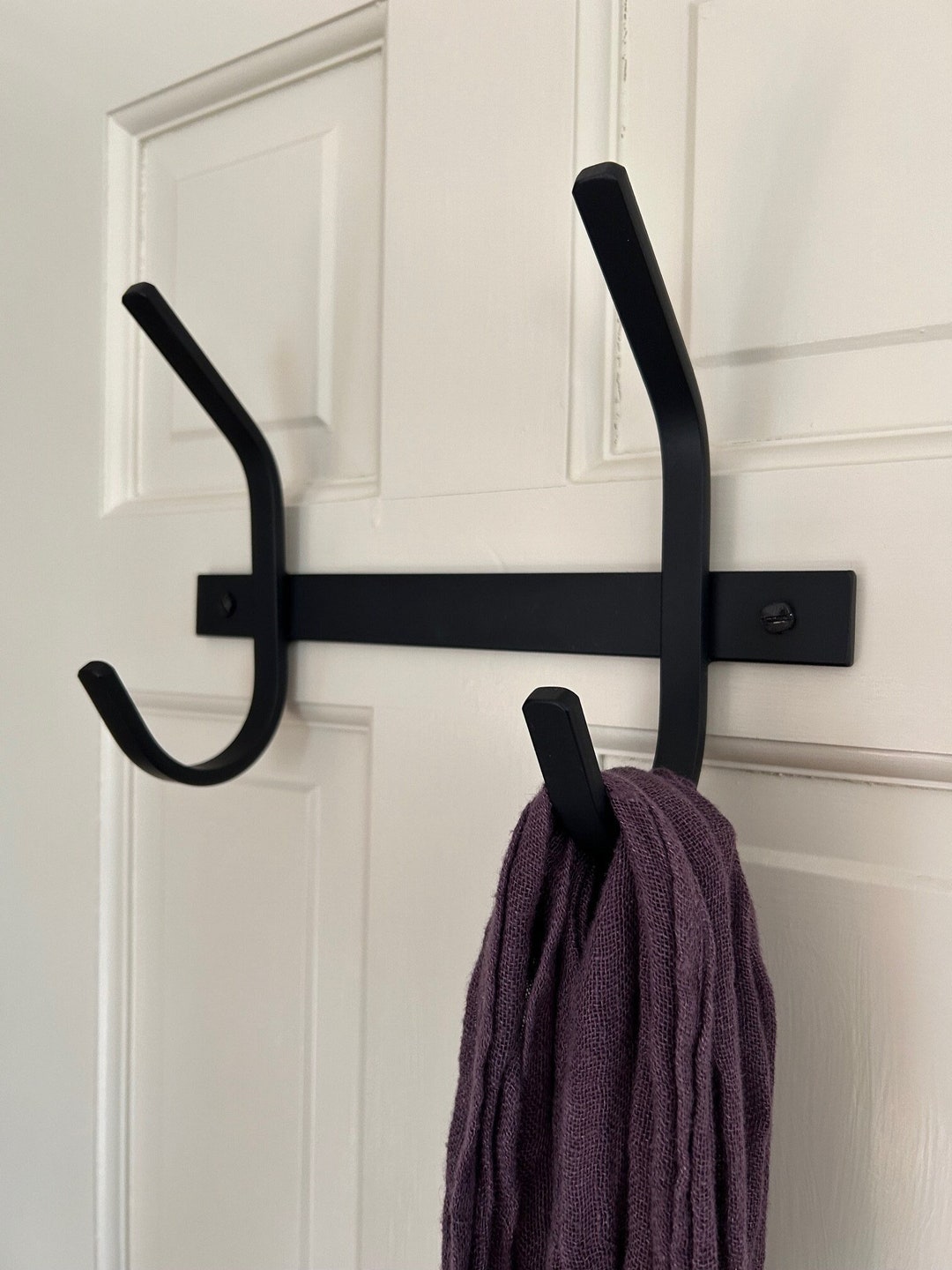 Handmade Meredith Petite Double J Hook Coat Rack Industrial Farmhouse ...