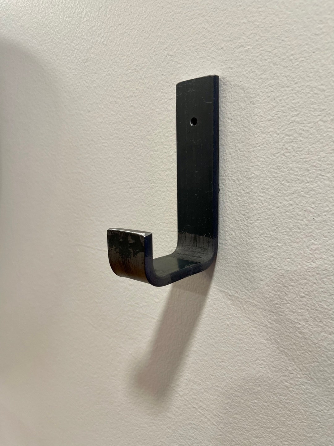 Metal J Shaped Wall Hook Heavy Duty Available in Bare Metal, Clear ...