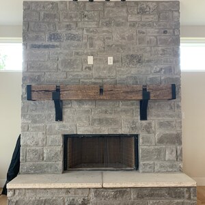 Vandiver Solid Mantel End Caps – Steel Beam Caps, Fireplace Mantle ...