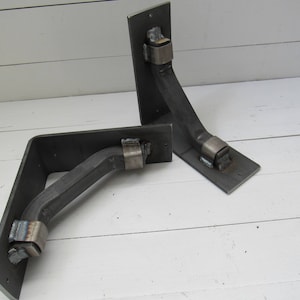 Industrial Style Metal Shelf Bracket With Support Bar - Heavy Duty ...