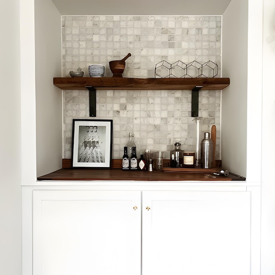 Heavy Duty 1.5 Inch Wide L Bracket for Industrial Farmhouse Shelving ...