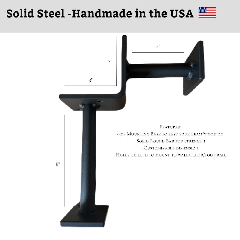Handmade Bar Foot Rail Bracket: Steel Foot Rest Support - Etsy Hong Kong
