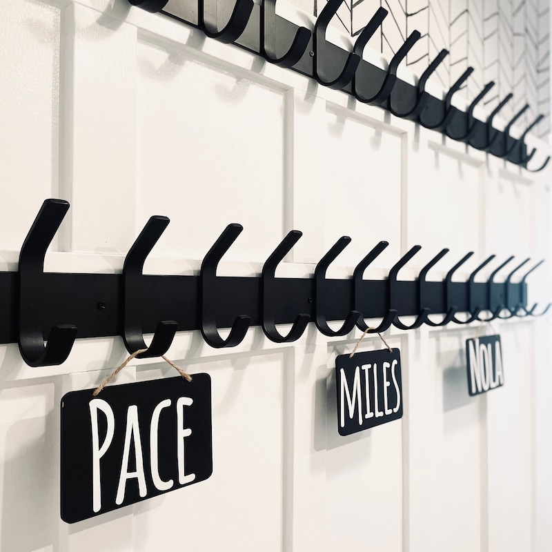 Black Steel Wall Rack - Etsy
