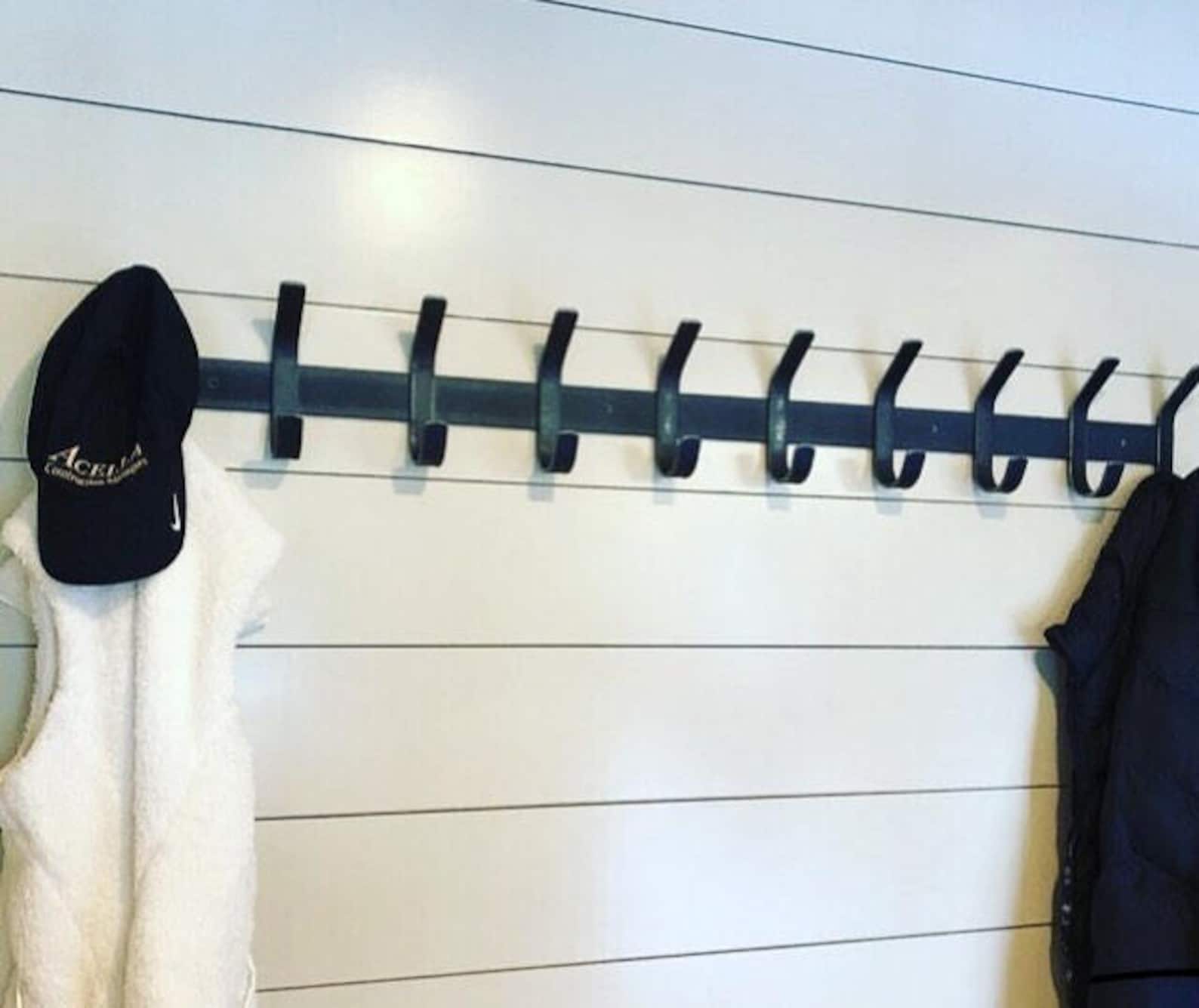 Wall Mounted Coat Rack With Hooks, Rustic Home Decor, Home Decor ...