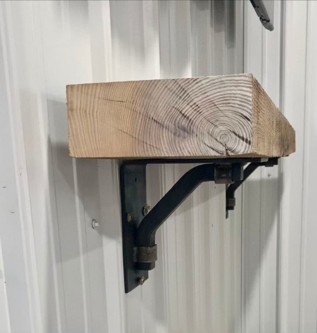 Farmhouse Shelf Bracket, Iron Shelf Brackets, Bracket, Industrial ...
