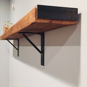 Industrial Shelf Brackets 2" Wide With Angled Square Support Bar - SOLD ...