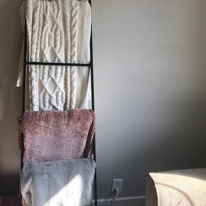 Metal Blanket Ladder, Black Metal Blanket Ladder, Metal Blanket Storage ...