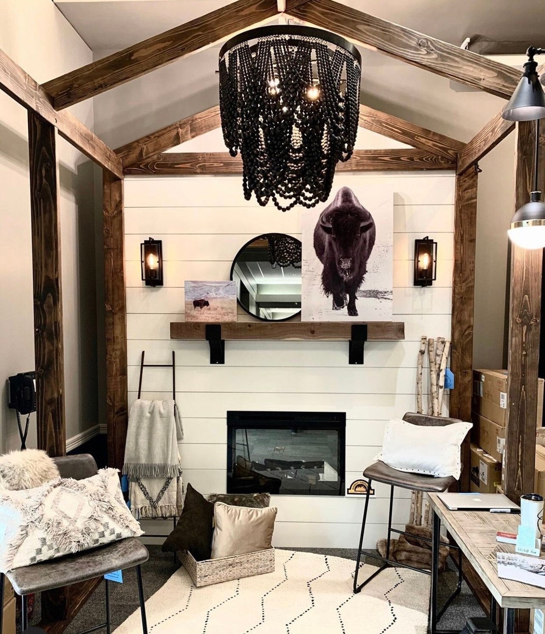 Cabin Decor Rustic, Mountain Home Gift, Cabin Mantel, Barn Style Decor ...