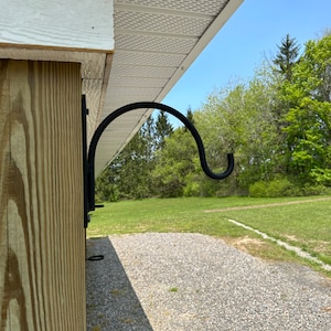 Post or Wall Mount Shepherd Hook, Heavy Duty to Hold Hanging Plants ...