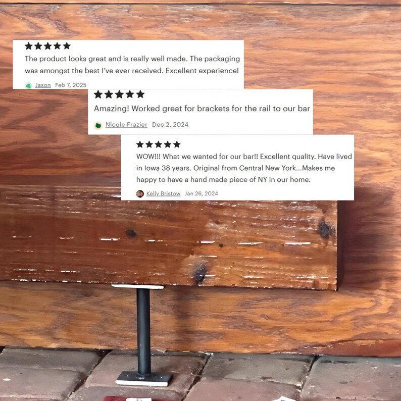 Handmade Bar Foot Rail Bracket: Steel Foot Rest Support - Etsy Hong Kong