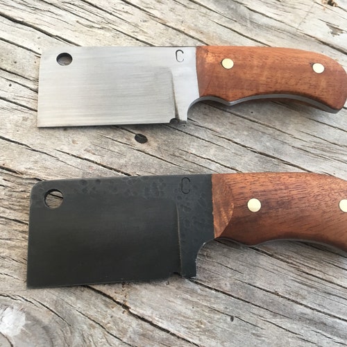 Handmade Mini Carbon Steel Cleaver for Kitchen & Outdoor Use | Etsy