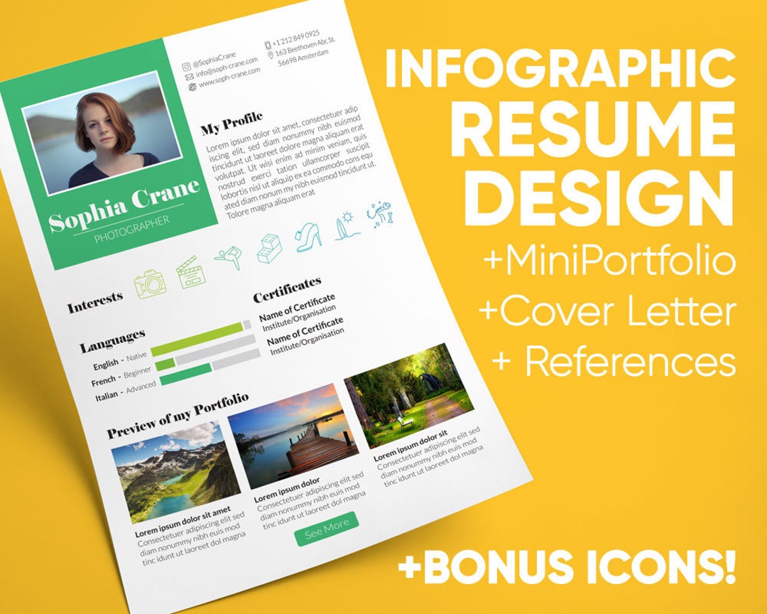Infographic Cover Letter Template