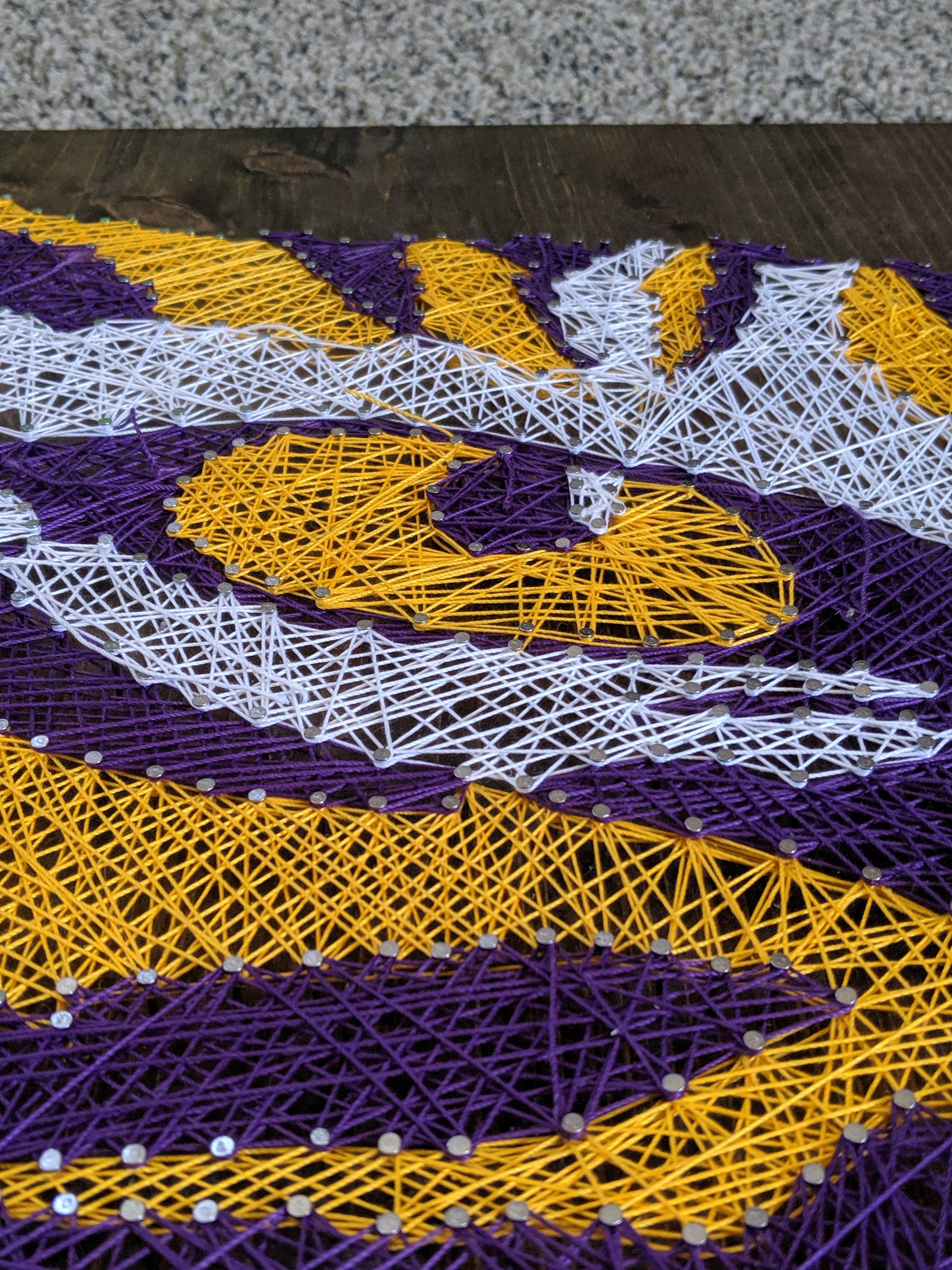 LSU Nail String Art - Etsy