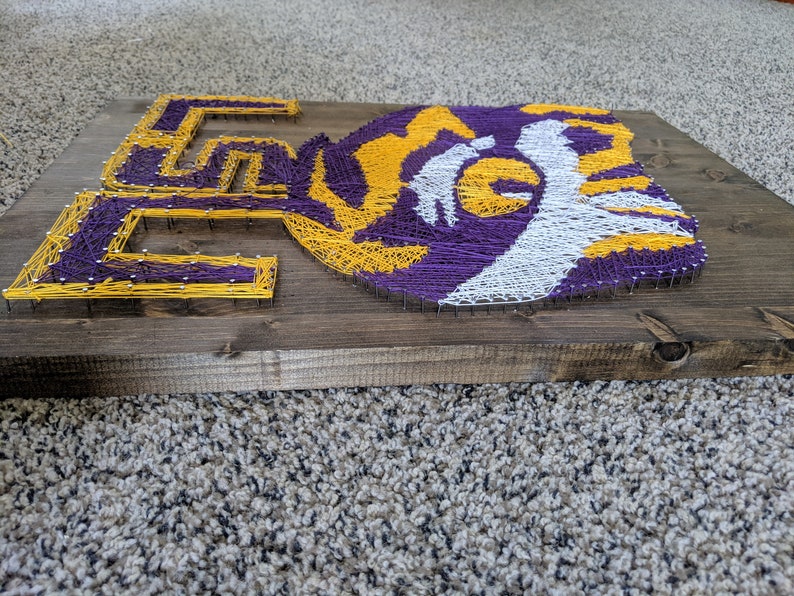 LSU Nail String Art - Etsy