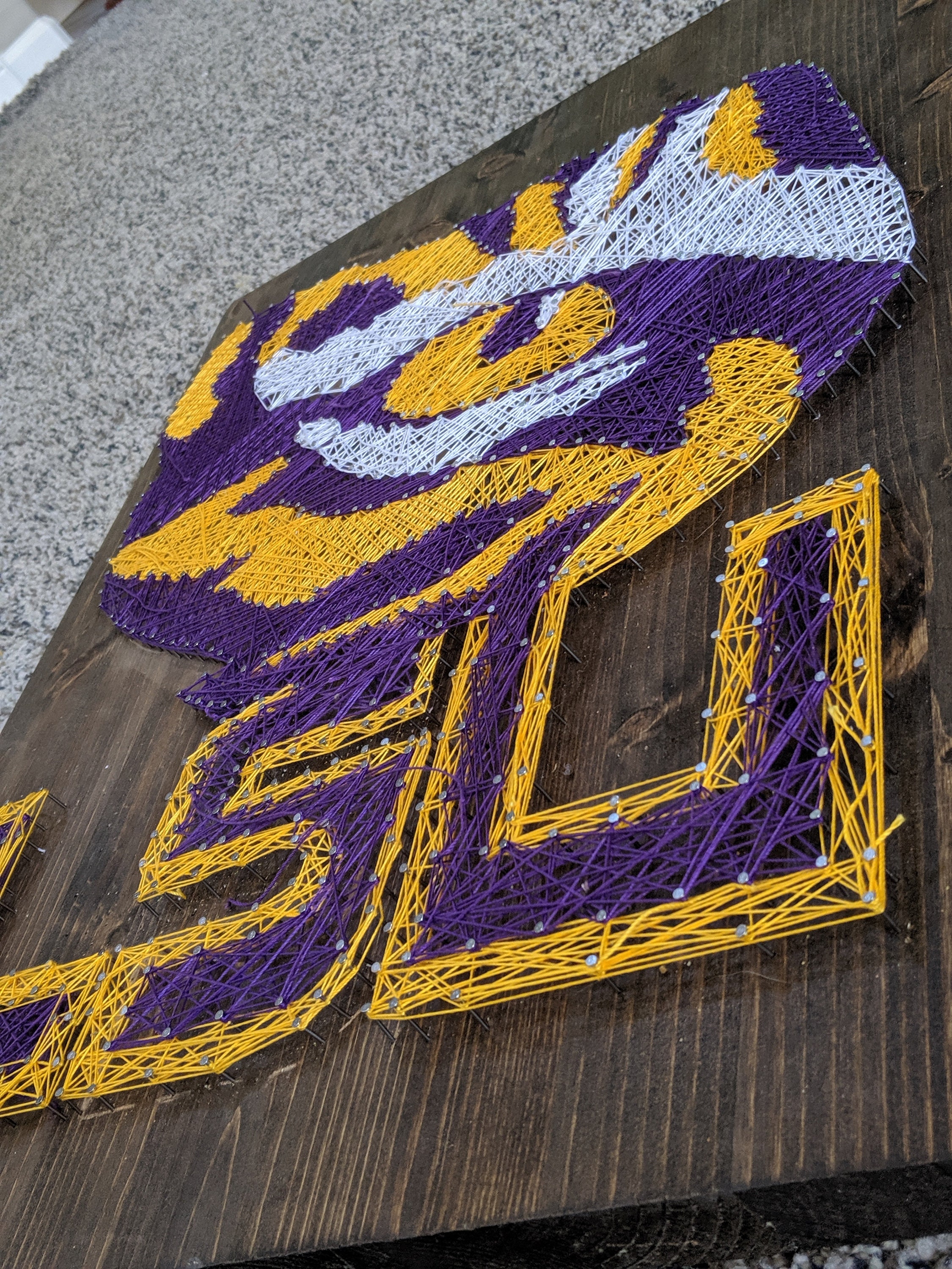 LSU Nail String Art - Etsy