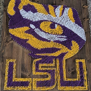 LSU Nail String Art - Etsy