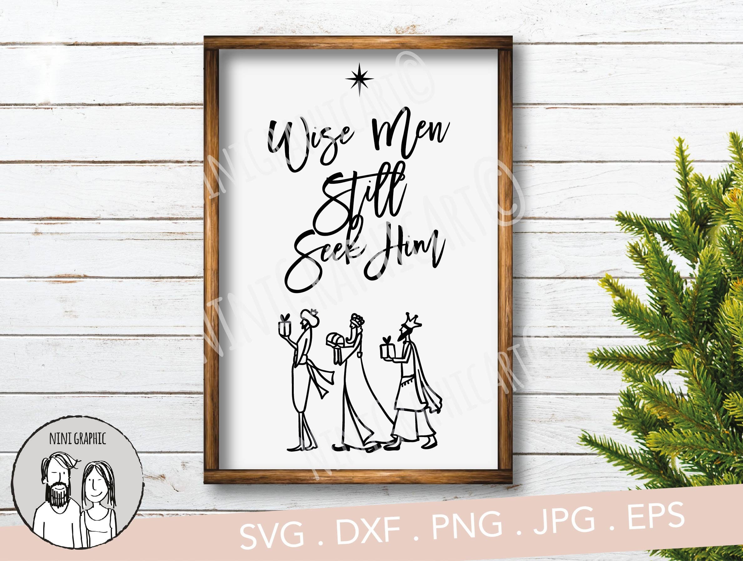 Nativity Svg Wise Men Still Seek Him for Rustic Christmas - Etsy