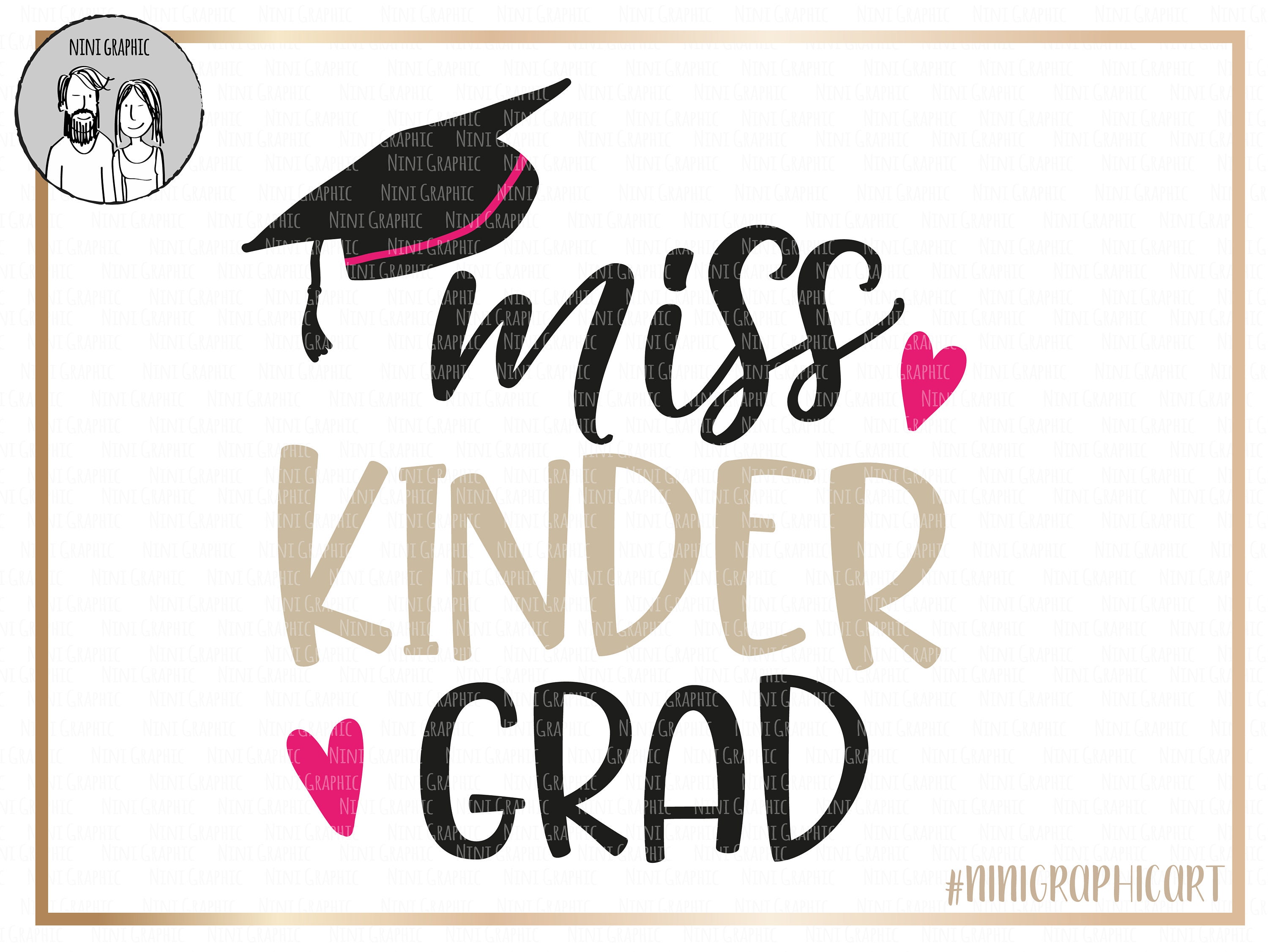 Miss Kinder Grad SVG PNG Kindergarten Svg Last Day of | Etsy