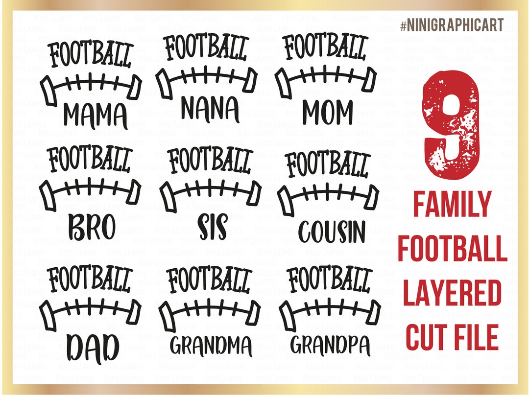 Football, Svg Design, Football Bundle SVG, FOOTBALL Mom Nana Svg File ...