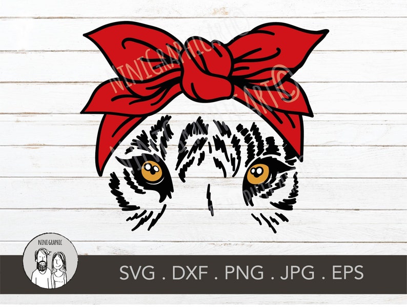 Tiger Svg Tiger With Bandana Cricut Funny Wild Animal Head - Etsy
