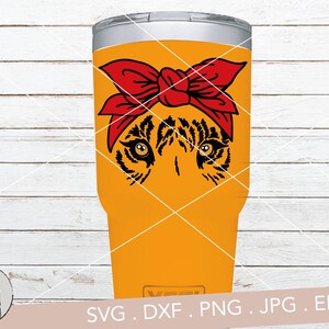 Tiger Svg, Tiger With Bandana, Cricut, Funny Wild Animal Head Clipart ...