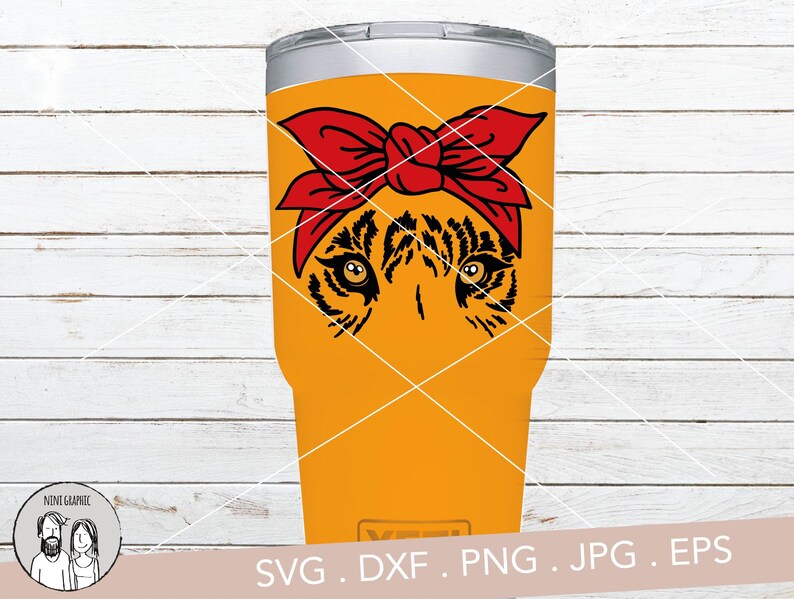 Tiger Svg Tiger With Bandana Cricut Funny Wild Animal Head | Etsy