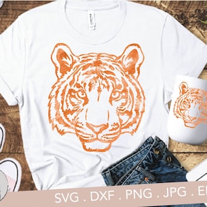 Tiger Head SVG, Wild Animal Face, Mascot Clipart, Tiger Logo Vector ...