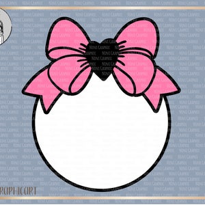 Bow Monogram Frame Svg, SVG, DXF, EPS, Bow Svg, Southern Svg, Valentine ...