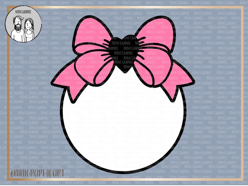 Bow Monogram Frame Svg SVG DXF EPS Bow Svg Southern Svg - Etsy