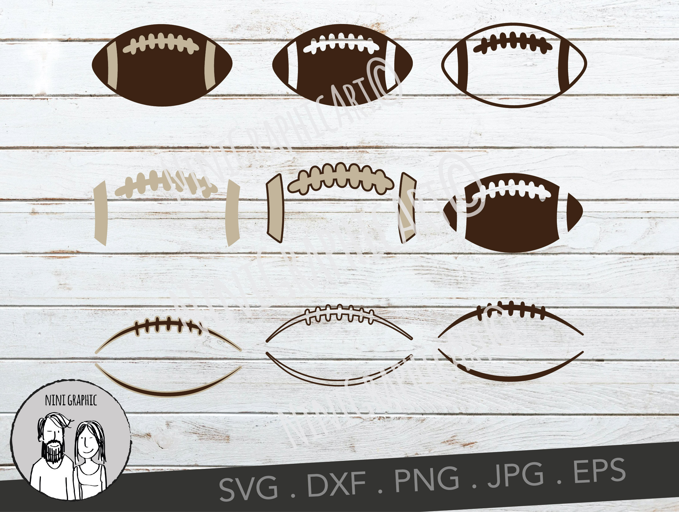 Football Svg, Football, Dxf, Eps, Football Cut File, Contour, Layered ...