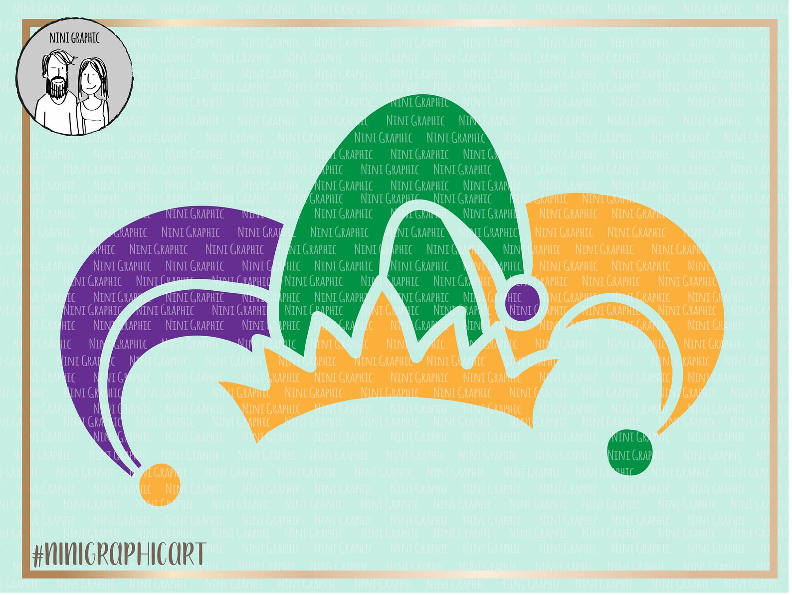 Mardi Gras Svg Mardi Gras Dxf Jester Hat Svg Monogram SVG - Etsy
