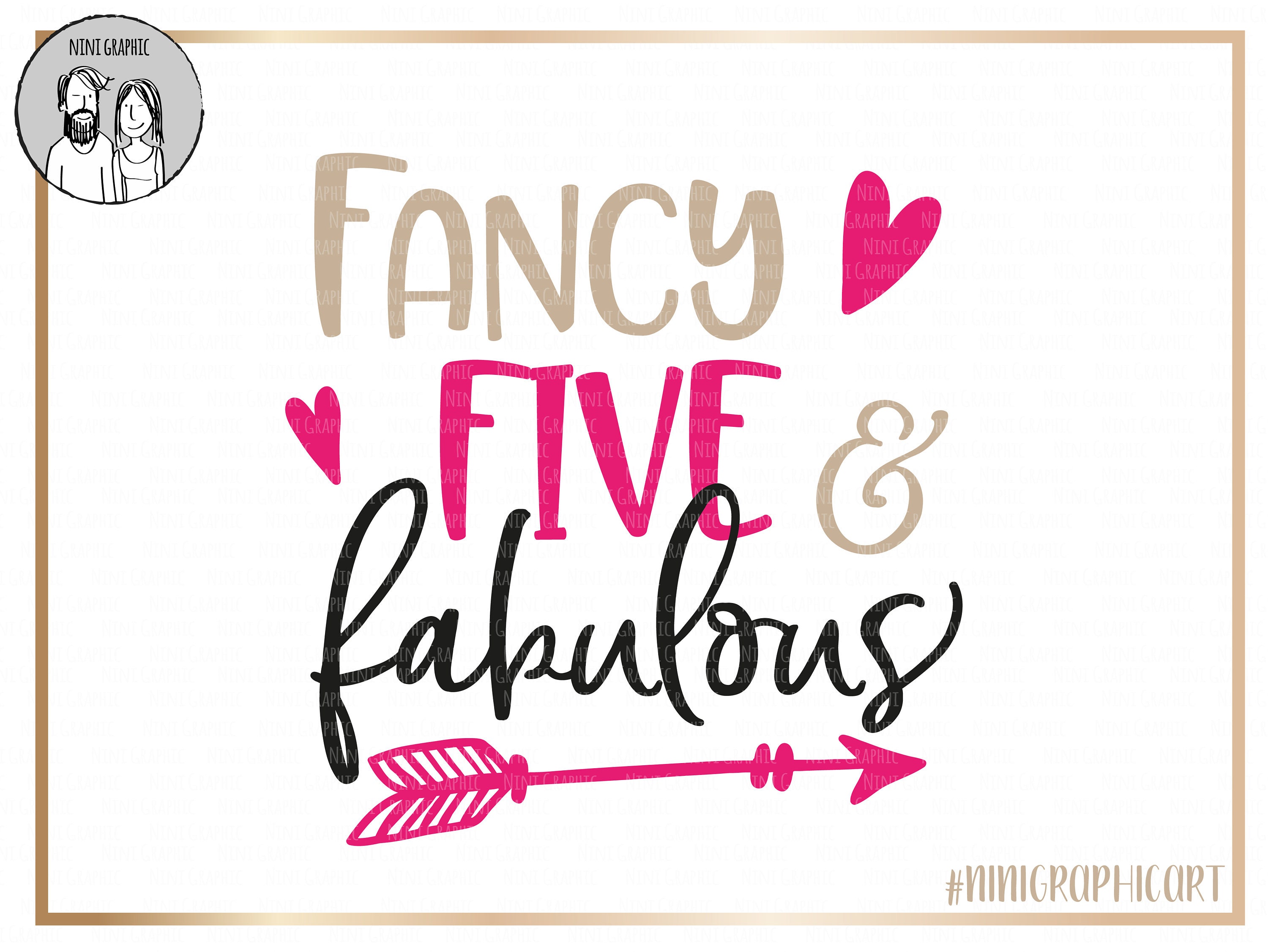 Fancy Five & FABULOUS Svg Cricut Silhouette Cut File Fifth | Etsy