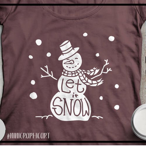 Snowman Family Svg Let It Snow Christmas Ornament SVG - Etsy