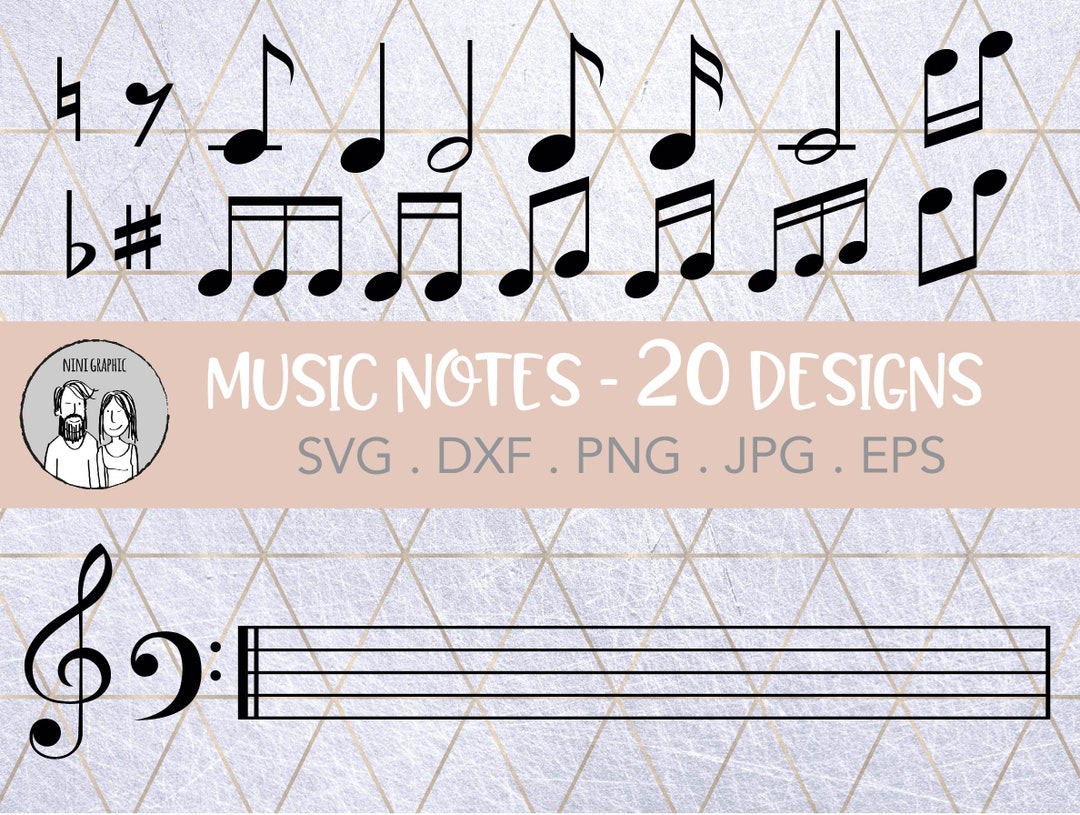 Music SVG Bundle, Music Notes SVG, Musical Notes Cut File for Cricut ...
