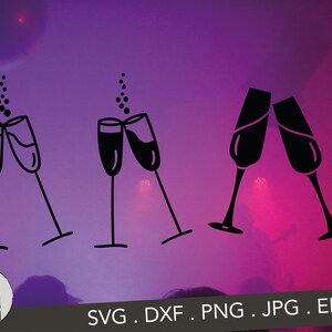 Cheers Bundle | New Year Bundle | New Year SVG Cut File | Silhouette ...