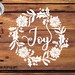 Floral Svg, Joy Wreath Svg, Joy Svg, Christmas Svg, Christmas Wreath ...