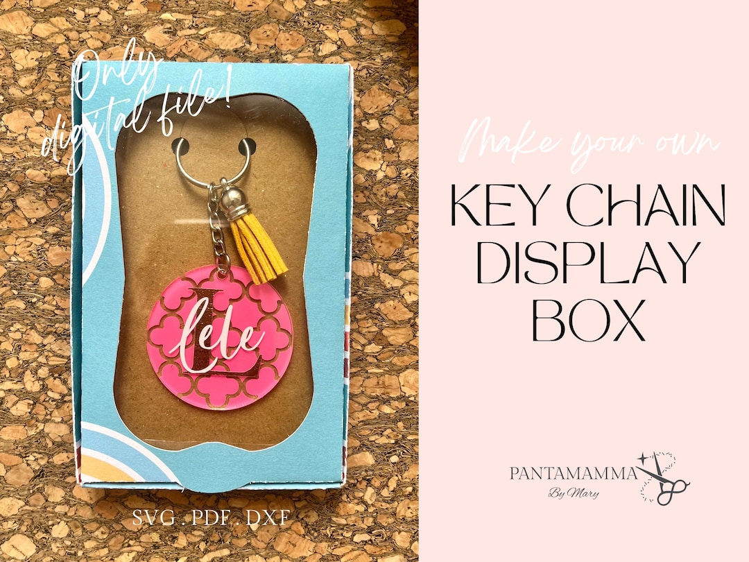 Keychain Display Box, Gift Box Keychain Display Svg, Display Card ...