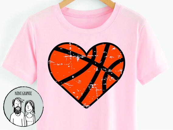 Pink Basketball Heart