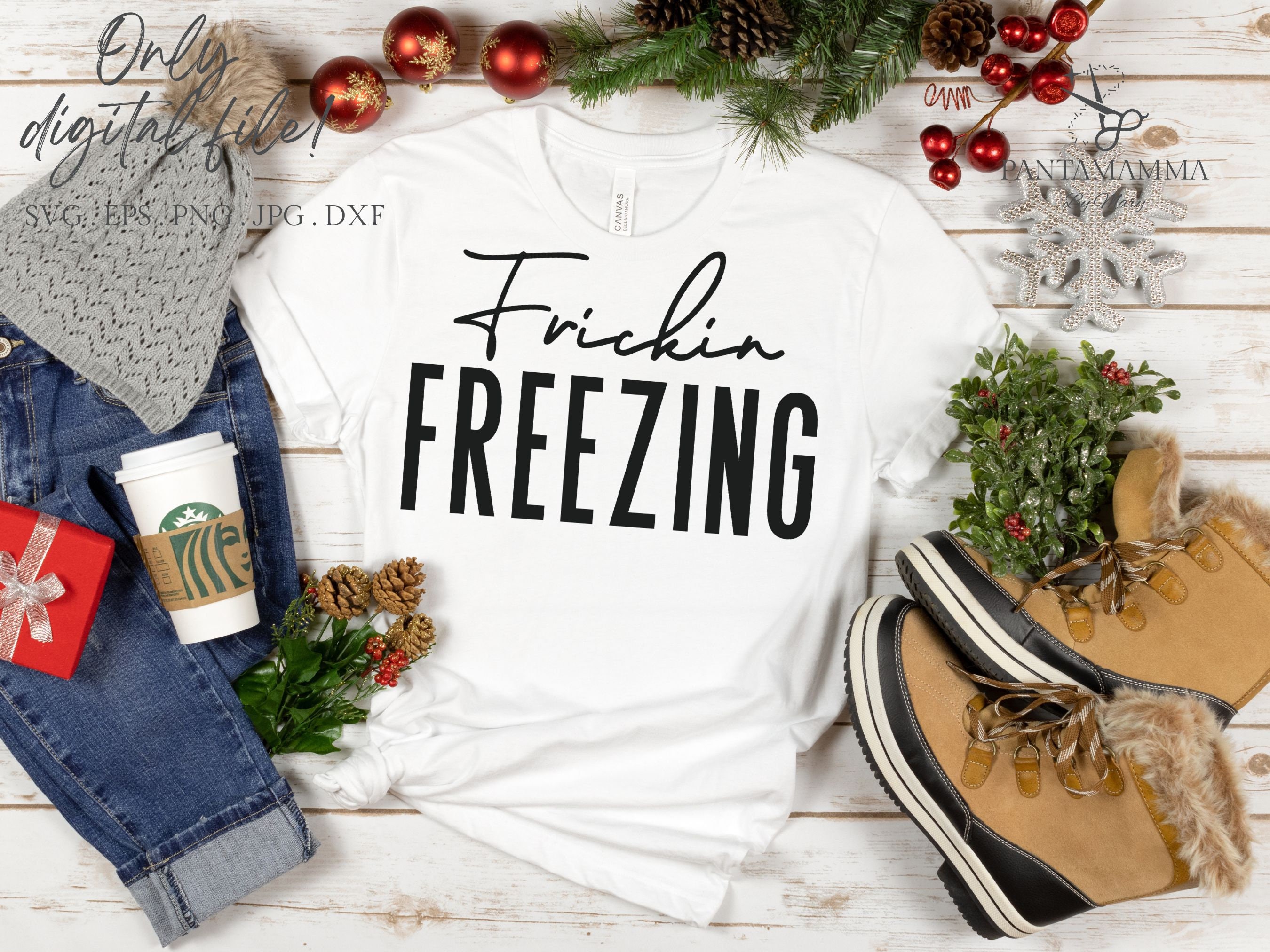 Frickin Freezing Svg SVG DXF Silhouette Freezing Season - Etsy