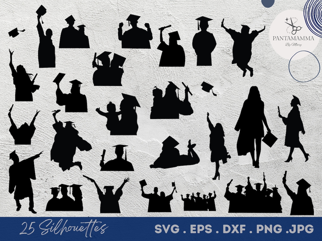 Graduation SVG Graduation Silhouette SVG Files, Graduation Monogram ...