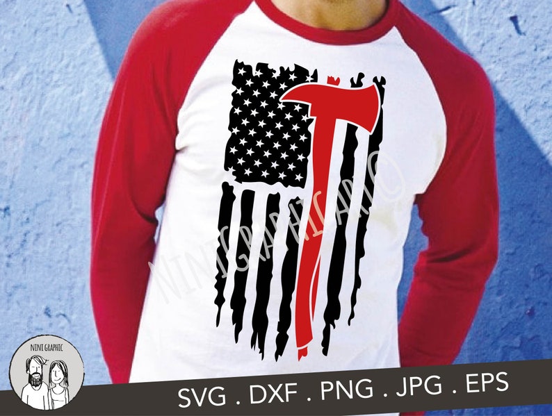 Firefighter Flag Svg, Distressed Firefighter Flag Svg, Fire Department ...