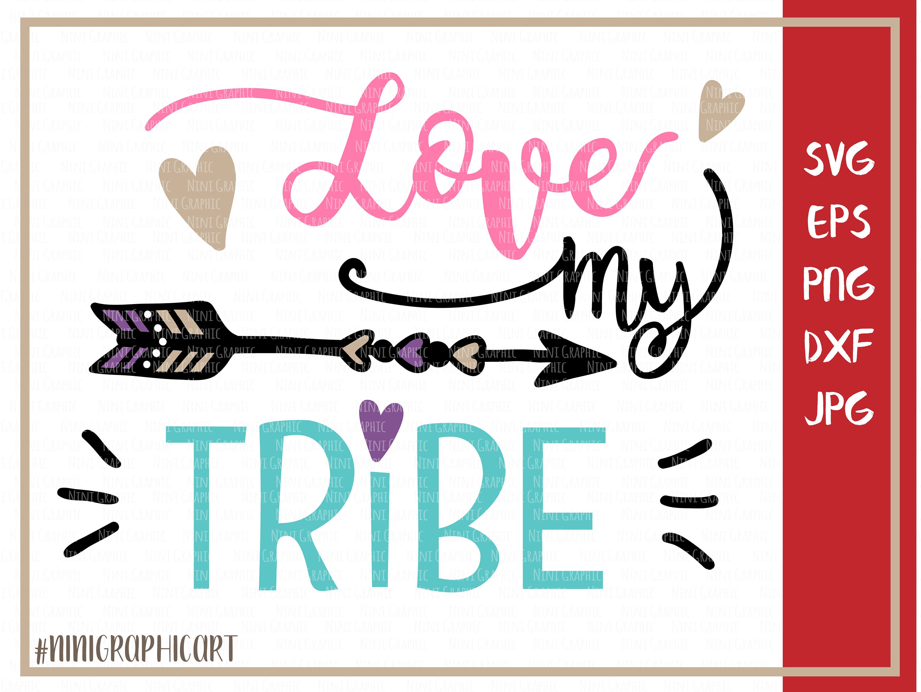 Love My Tribe SVG Svg Cut File Tribal SVG Cricut | Etsy