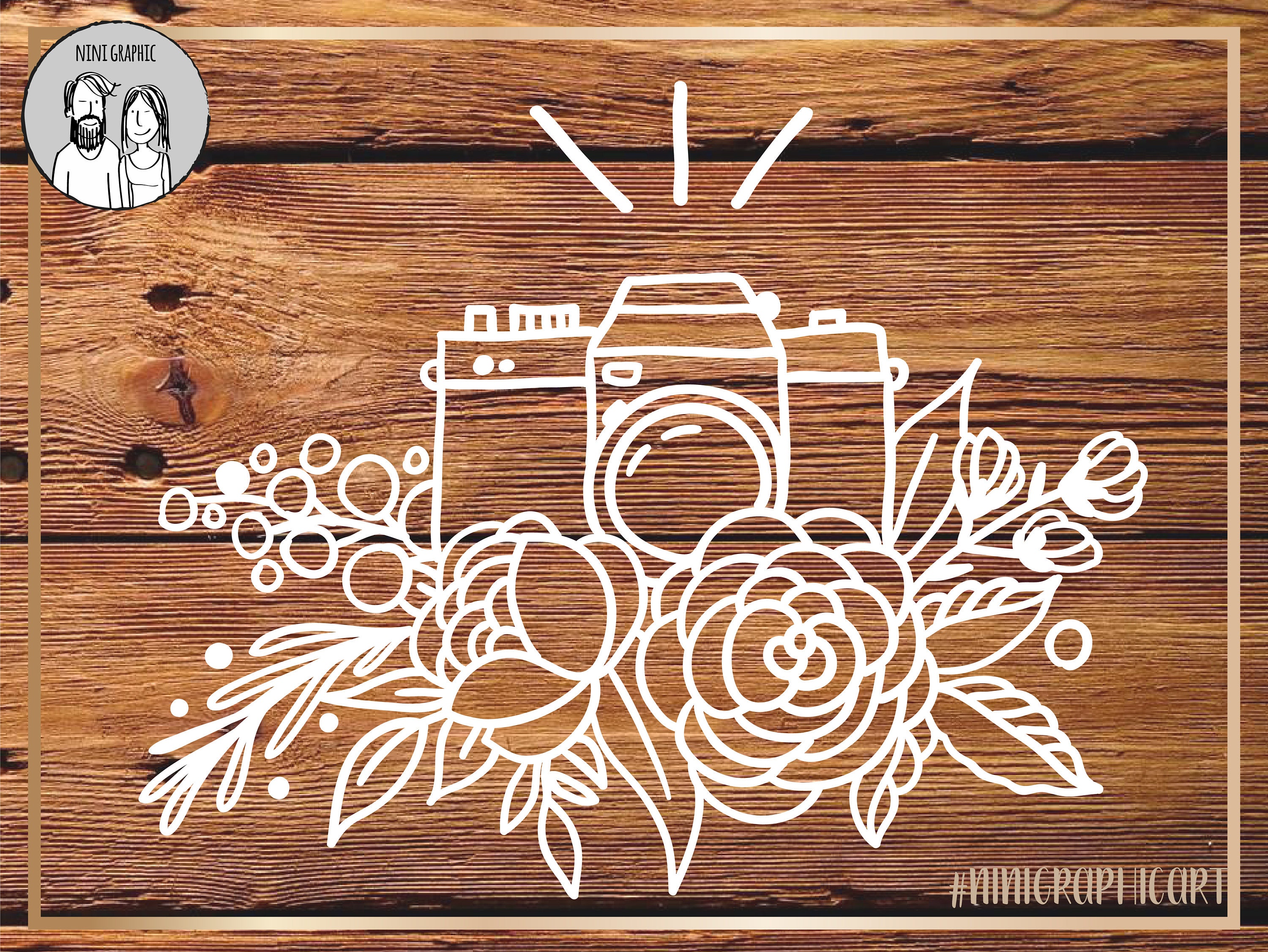 Floral Camera SVG Cut File Camera SVG Floral SVG Logo Svg - Etsy